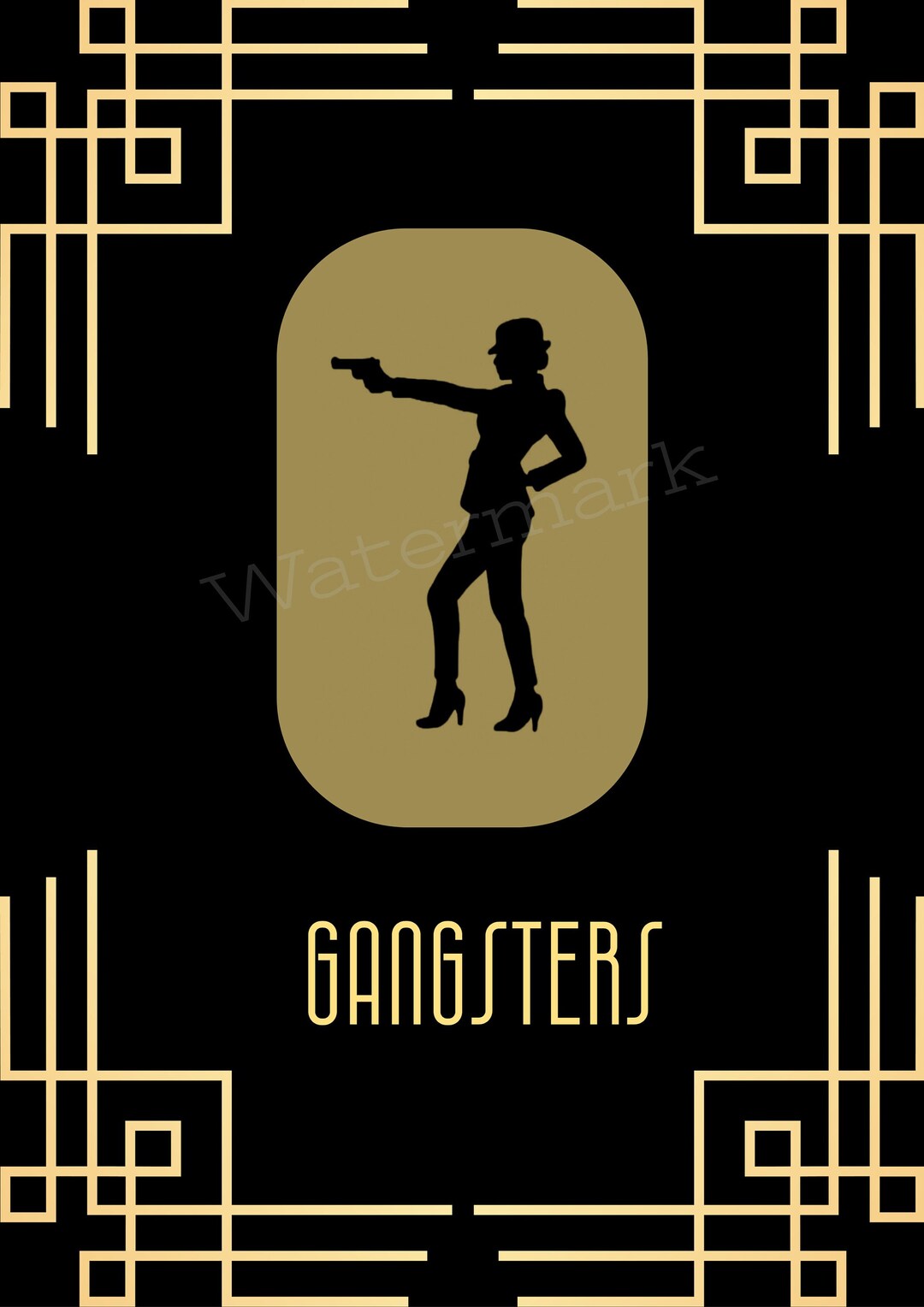 1920s Female Gangster Sign, 1920 Woman Gangster Party Decorations ...