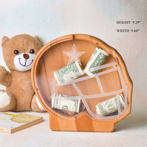 Ice Hockey Helmet Coin Bank, Piggy Bank for Boys, Handmade Gift ...