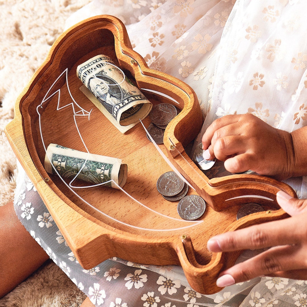 Shark Coin Bank, Unique Home Decor, Handmade Nursery Decor, Back to ...