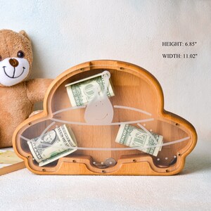 Handcrafted Wooden Plane Piggy Bank, Custom Vehicle Coin Bank 1st ...