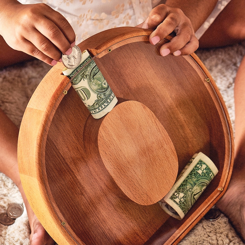 Personalized Letter Coin Bank – Wooden Alphabet Piggy Bank, Custom ...