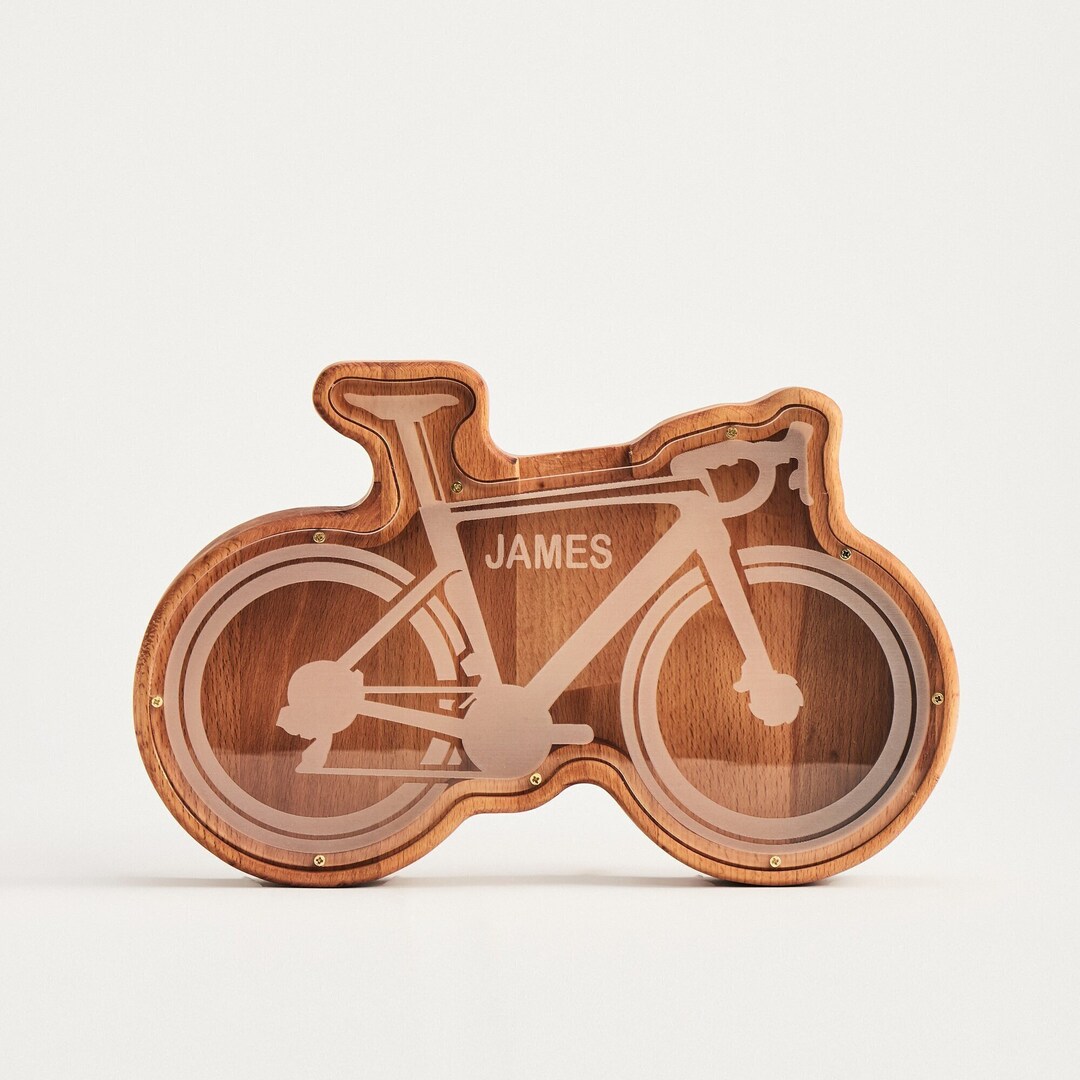 Wooden Vehicle Piggy Banks, Car Coin Bank, Bicycle Shape Piggy Bank ...