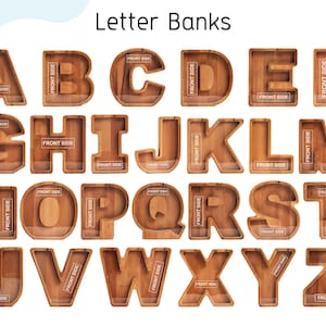 Alphabet Initial Letter Bank, Personalized Piggy Bank, Baby Shower Name ...