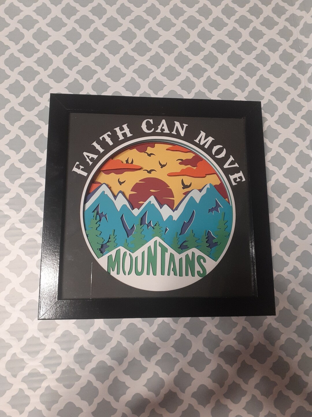 Faith Can Move Mountains Shadow Box - Etsy