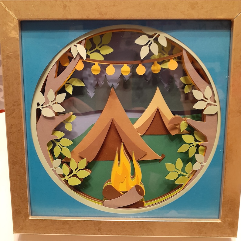 Camping Layered Art - Etsy