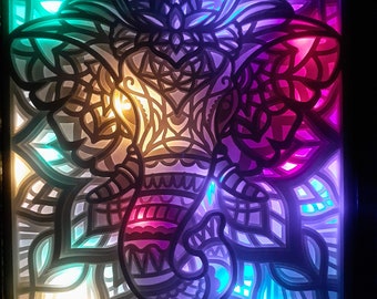 Butterfly Shadow Box 3D Cut Paper Light Box - Etsy