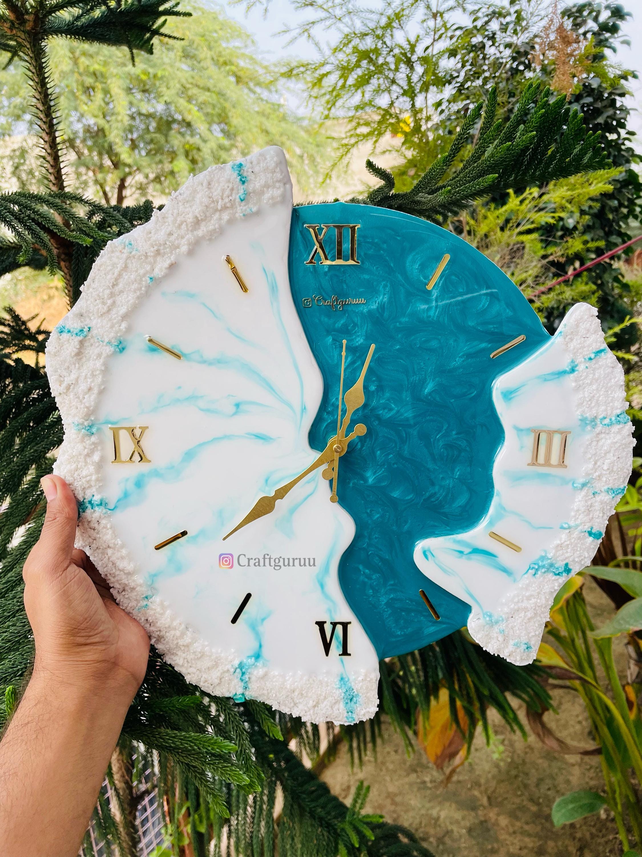 Resin Wall Clock - Etsy