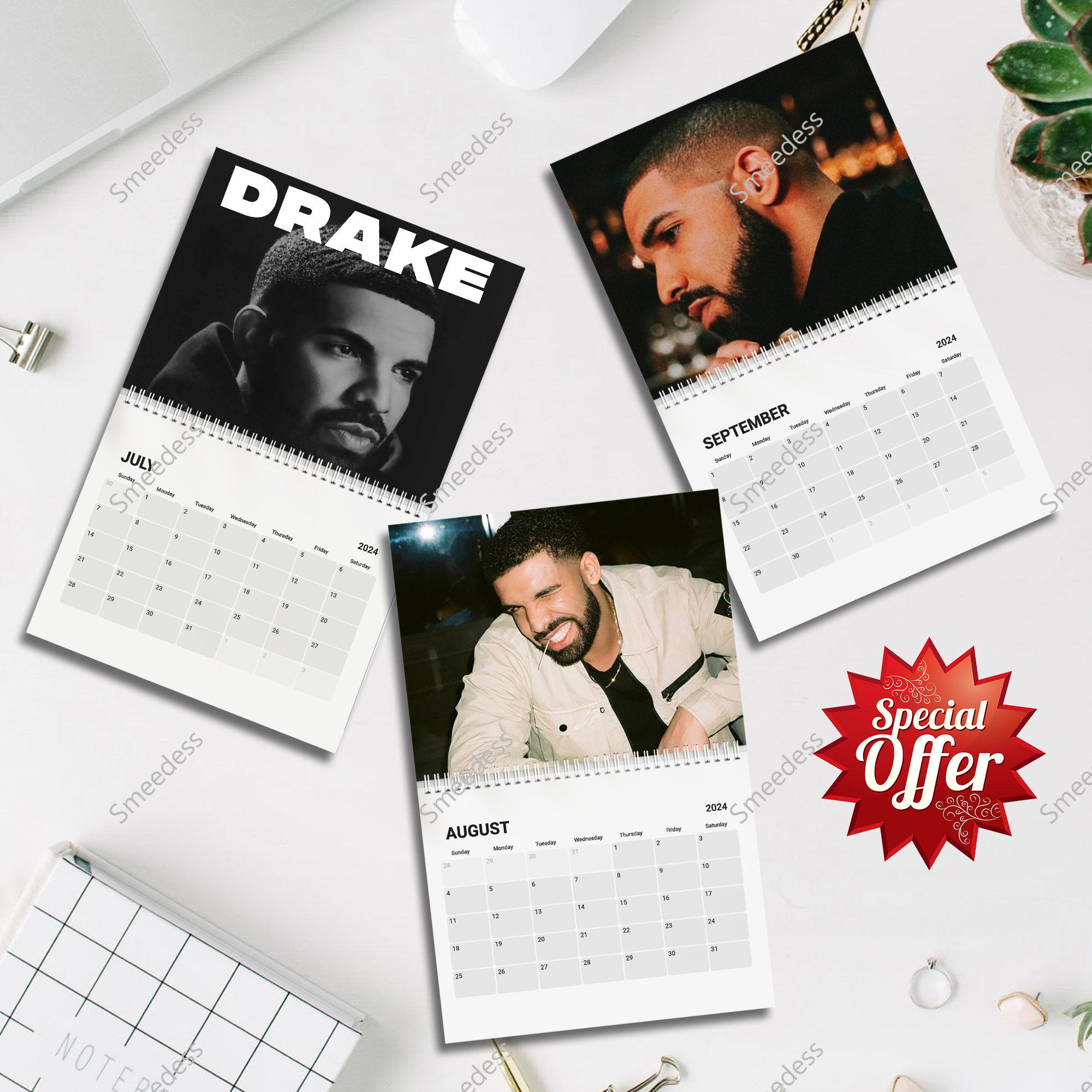 Calendario Drake 2024, Calendario da parete Team Driz zy 2024 venduto ...
