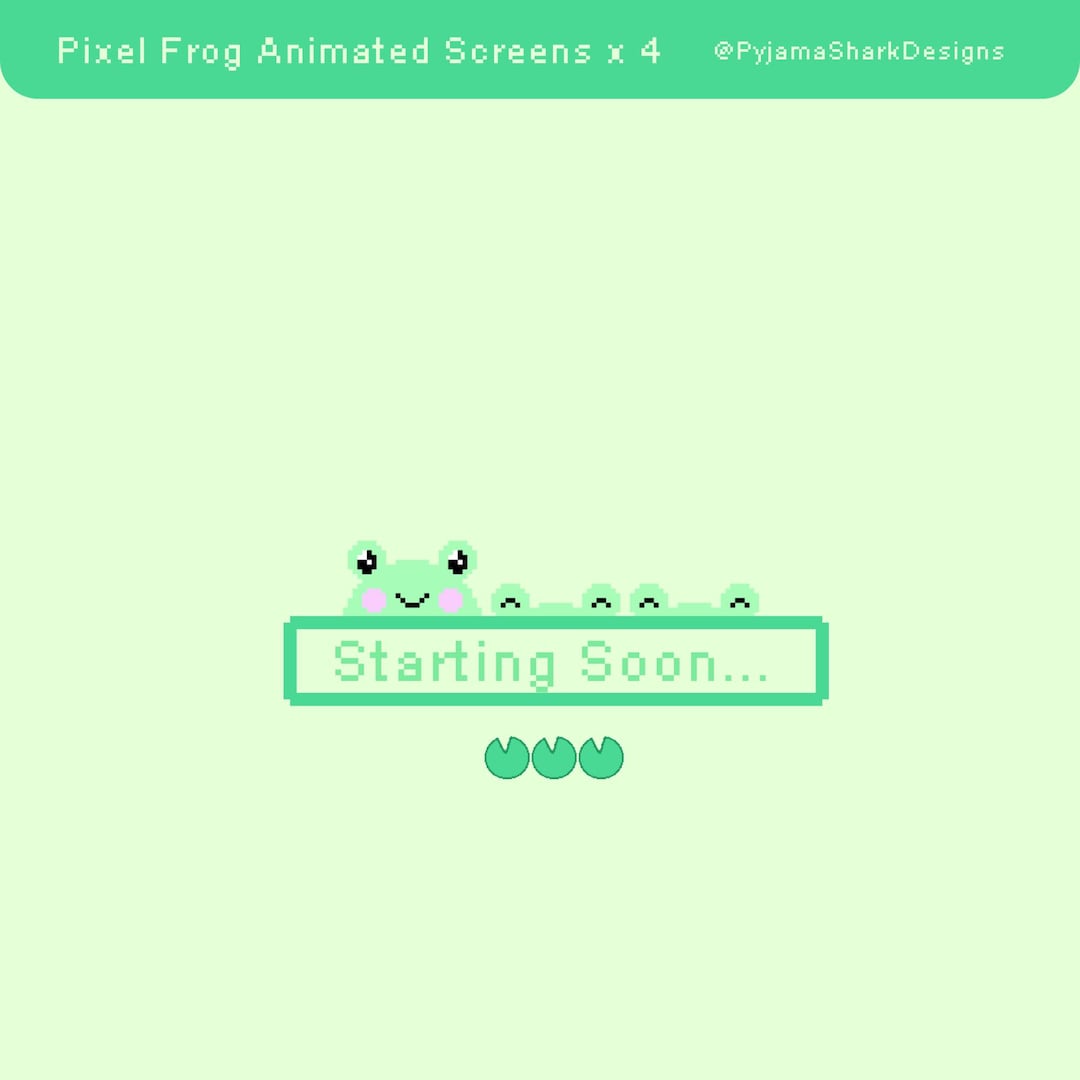 Pixel Frog Animated Stream Screens||animated Screens||twitch Screens ...