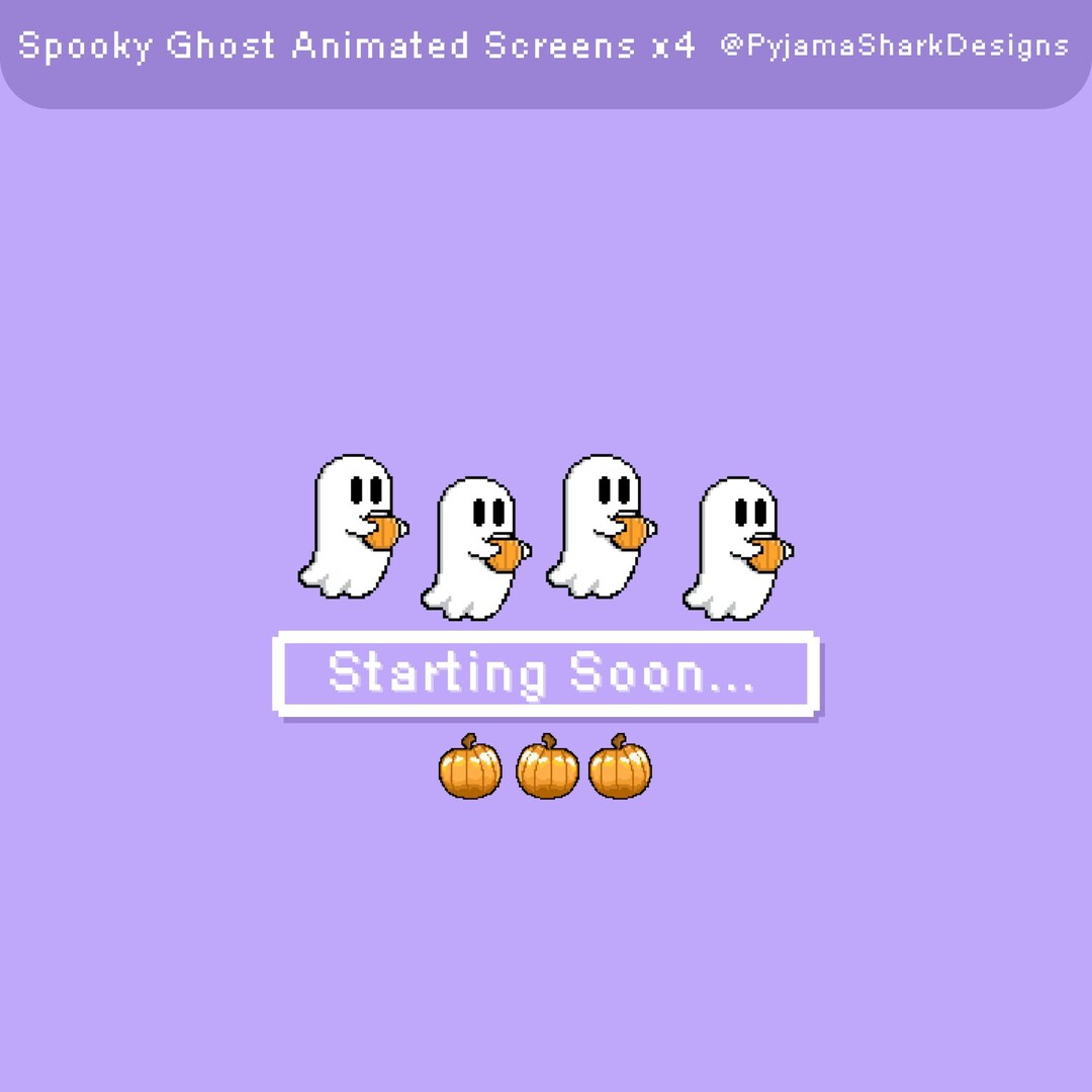 Spooky Ghost Animated Stream Screens||pixel||animated Screens||twitch ...