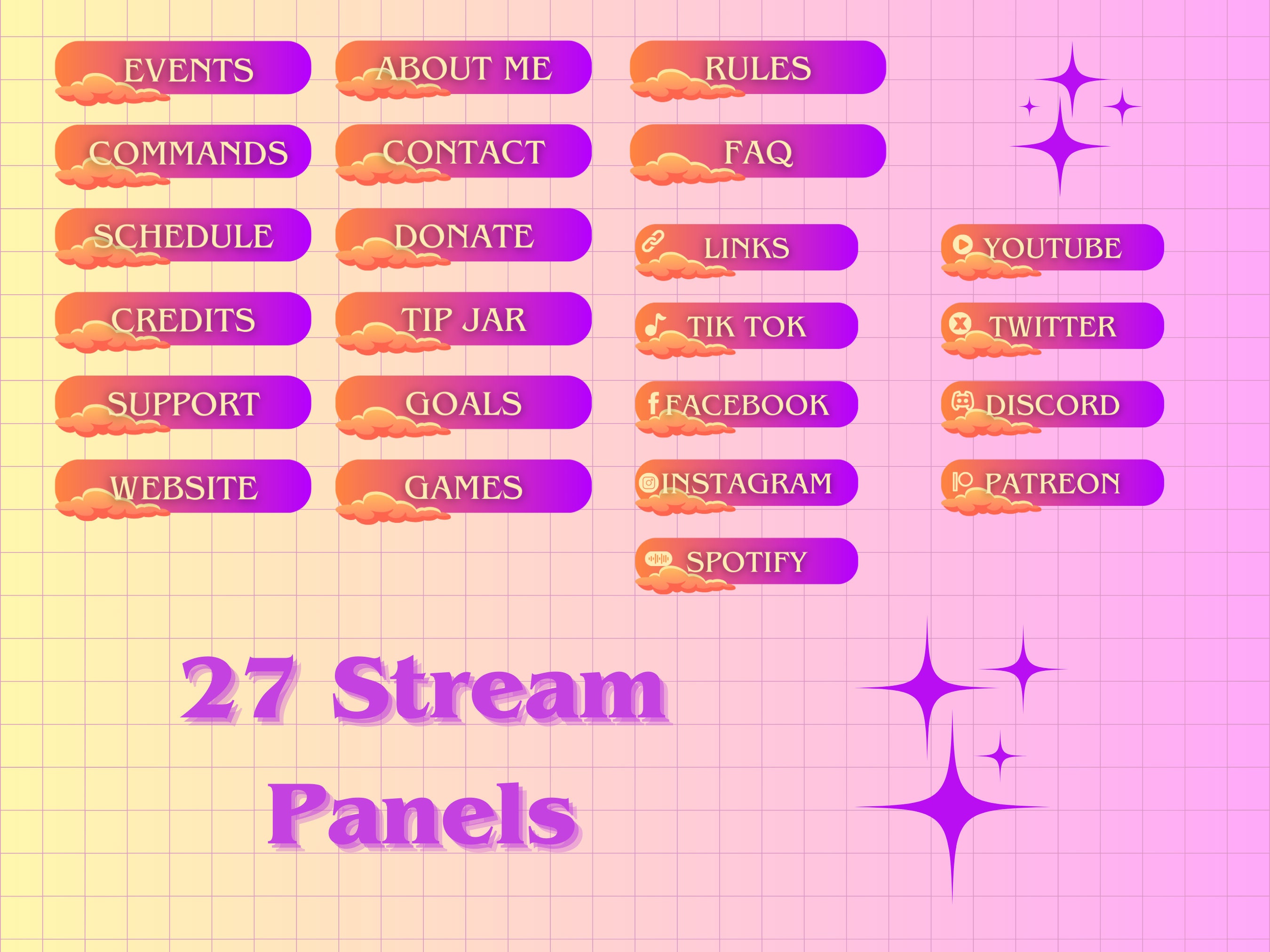 Animated Twitch Overlay||cozy Sunset Stream Overlay for Youtube and ...