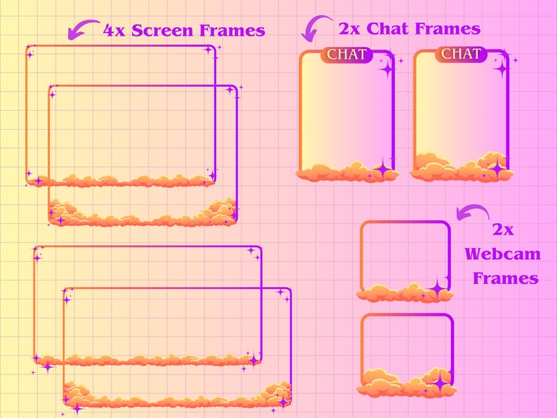 Animated Twitch Overlay||cozy Sunset Stream Overlay for Youtube and ...