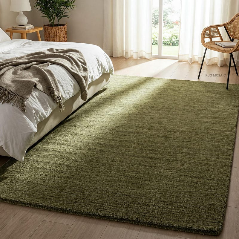 Wool Area Rugs Green - Etsy