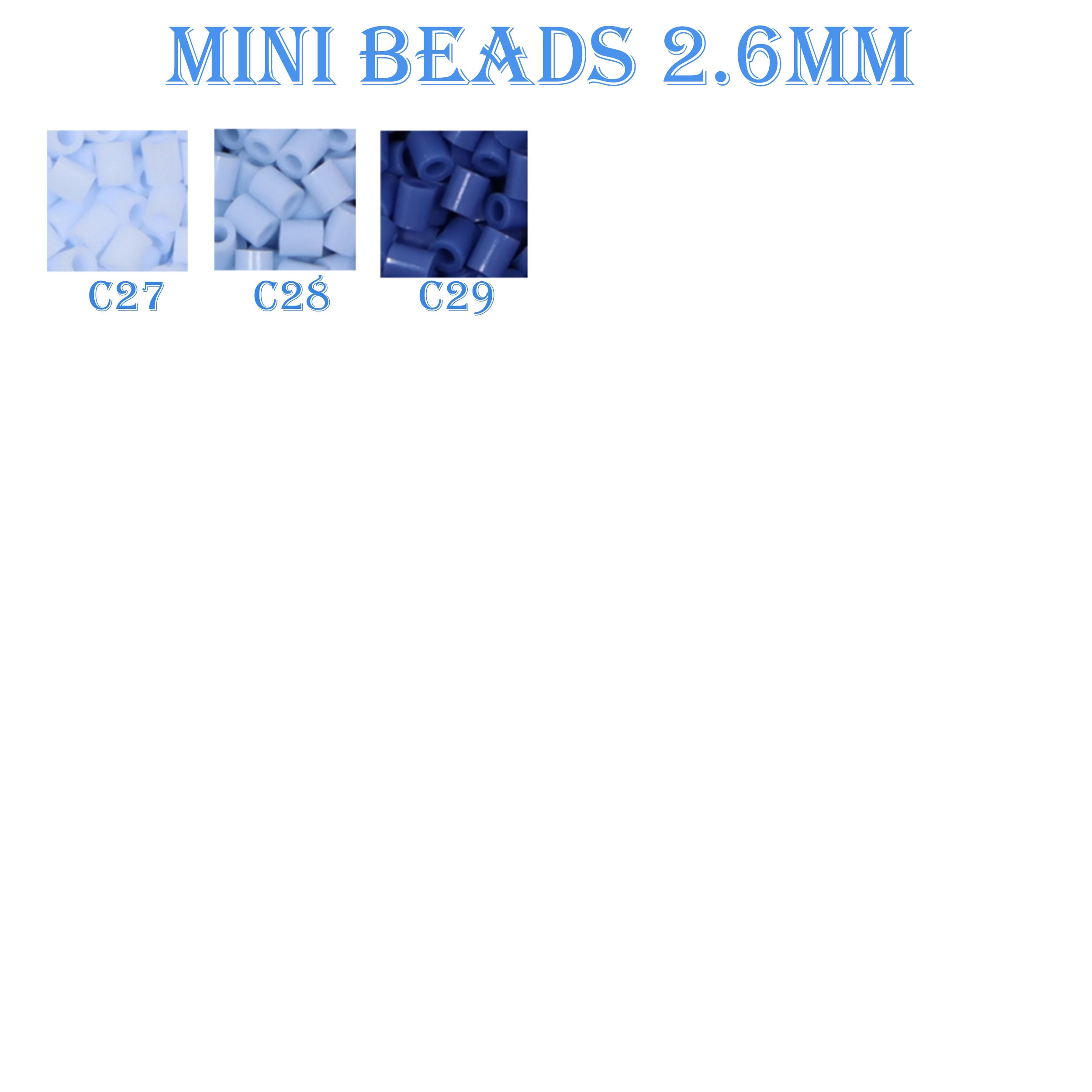 2.6mm 2000pcs Mini Beads Refill - Blue Series (high Quality/perler ...