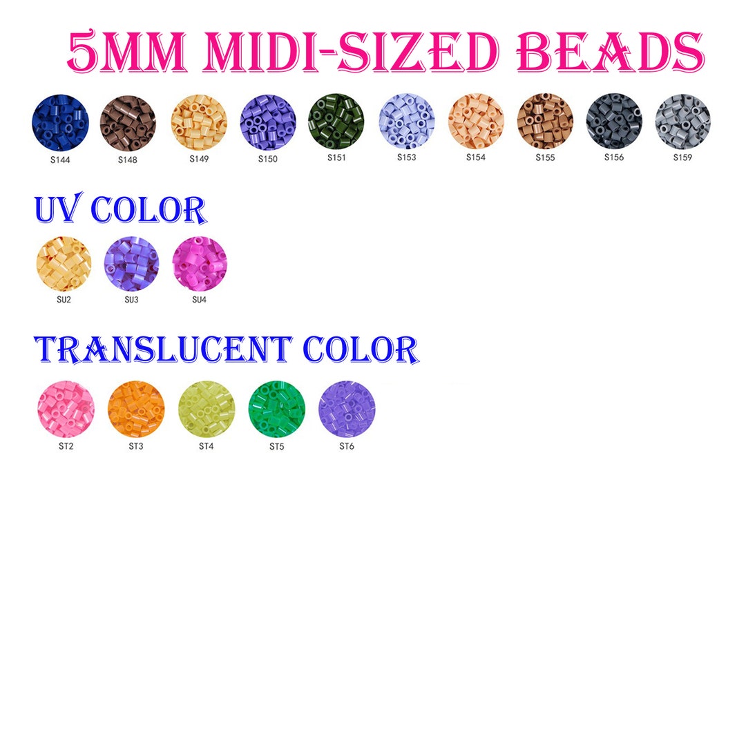 5.0mm 2000pcs/4000pcs Midi Sized Beads Refill Color (high Quality ...