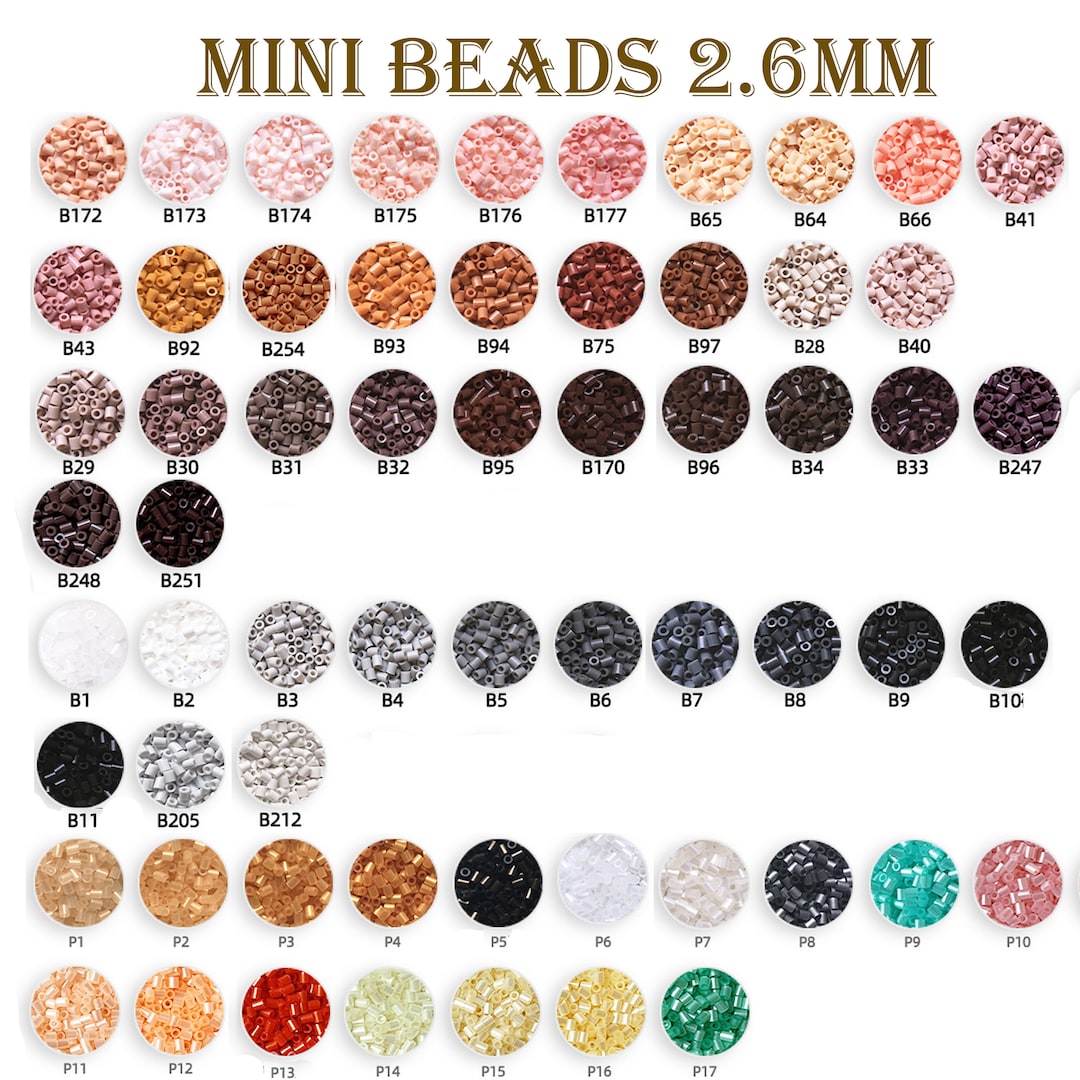 2.6mm 2000pcs Mini Beads Refill - Black/brown/grey/ Skin Tone ...