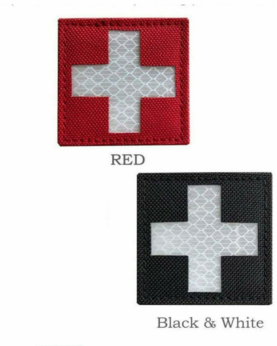 Reflective Patch 6 Colors Available MEDIC CROSS Black Laser Cut Morale ...