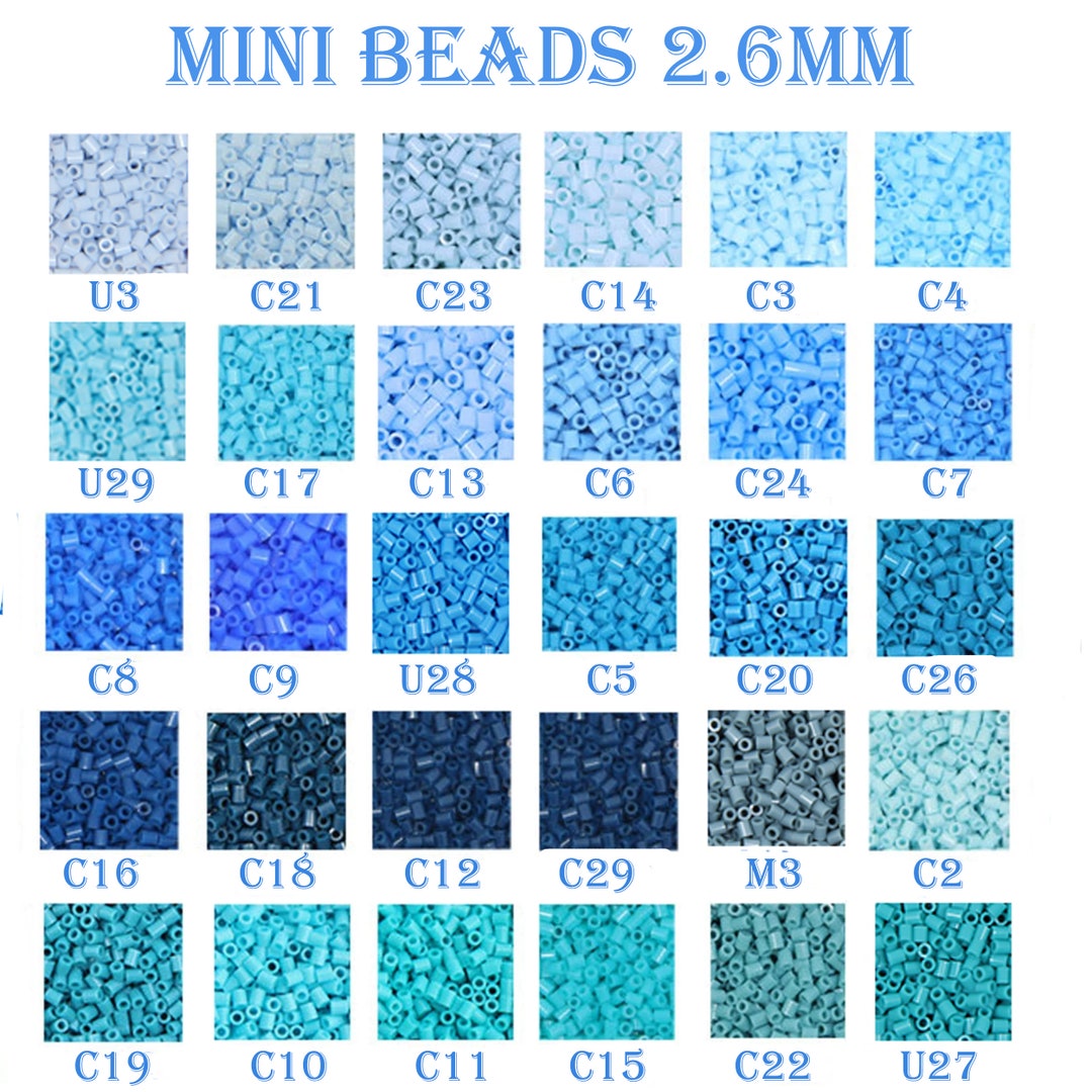 2.6mm 2000pcs Mini Beads Refill - Blue Series (high Quality/perler ...