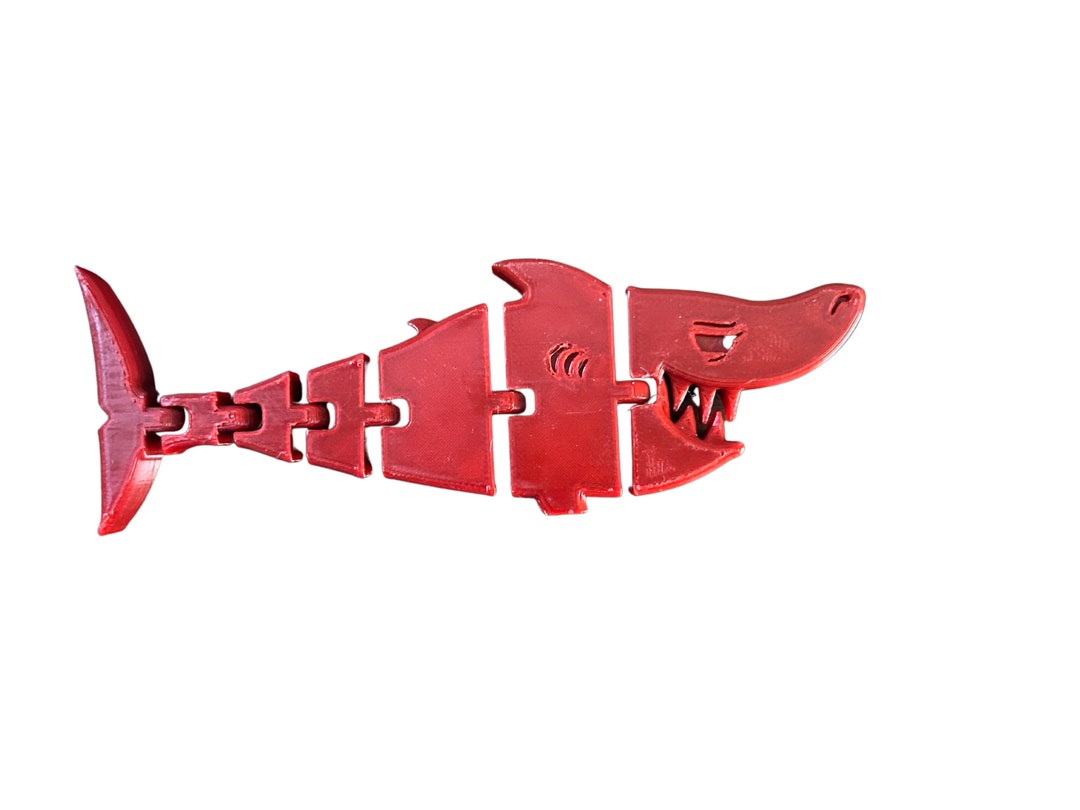 3D Printed Flexy Shark / Sensory Fidget Toy - Etsy