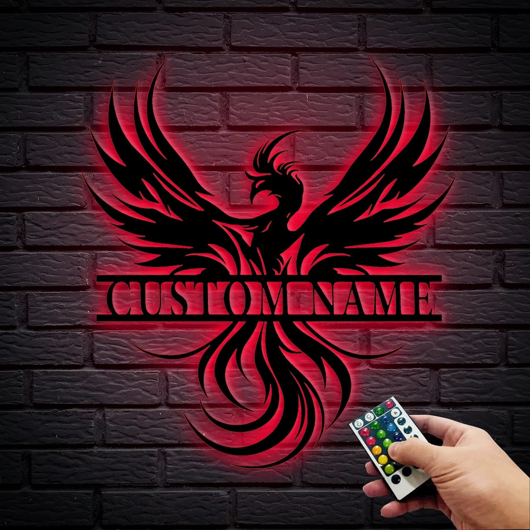 Phoenix Metal Wall Art, Custom Phoenix Metal Wall Decor, Phoenix Metal ...