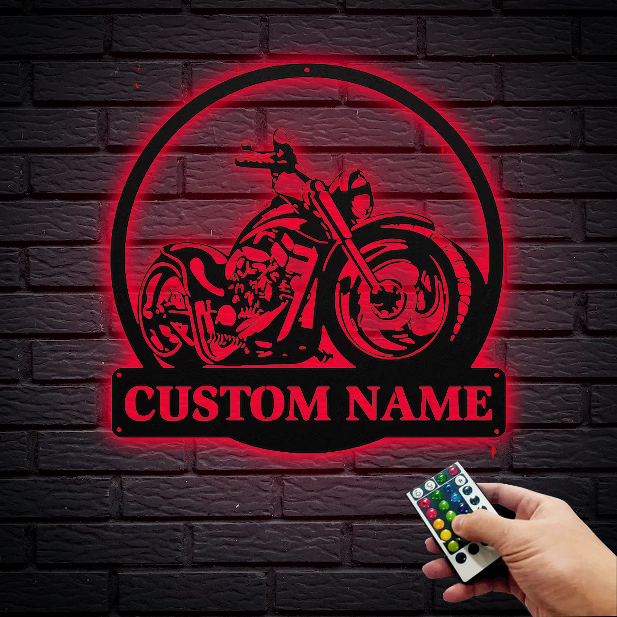 Custom Motorcycle Metal Wall Sign, Motorcycle Metal Wall Art ...