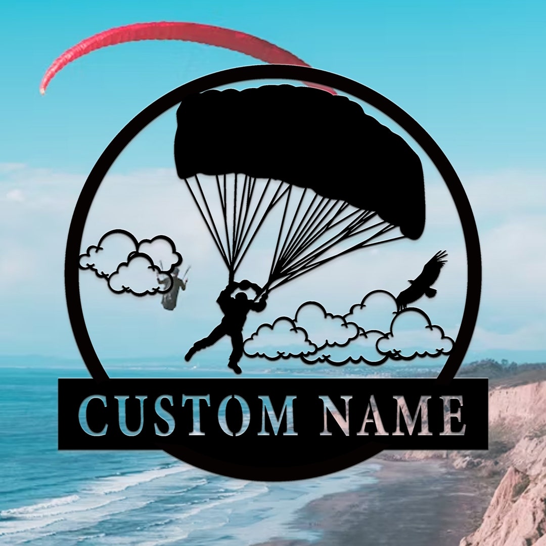 Custom Parachute Metal Wall Sign, Custom Parachute Metal Signs ...