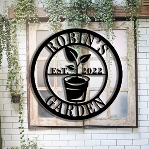 Personalized Garden Signsmetal Garden Signscustom Garden - Etsy