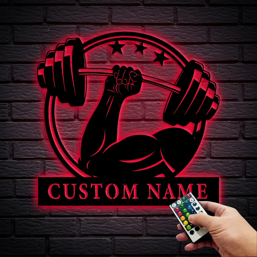 Custom Gym Metal Wall Art: Personalized Fitness Room Decor - Etsy
