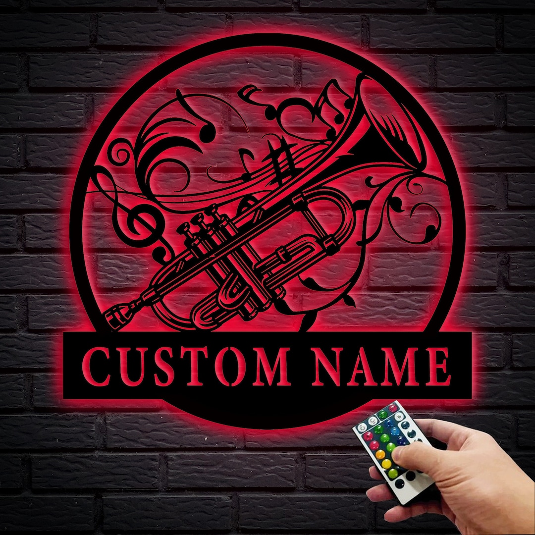 Custom Trombone Musical Metal Wall Art-personalized Trombone Teacher ...