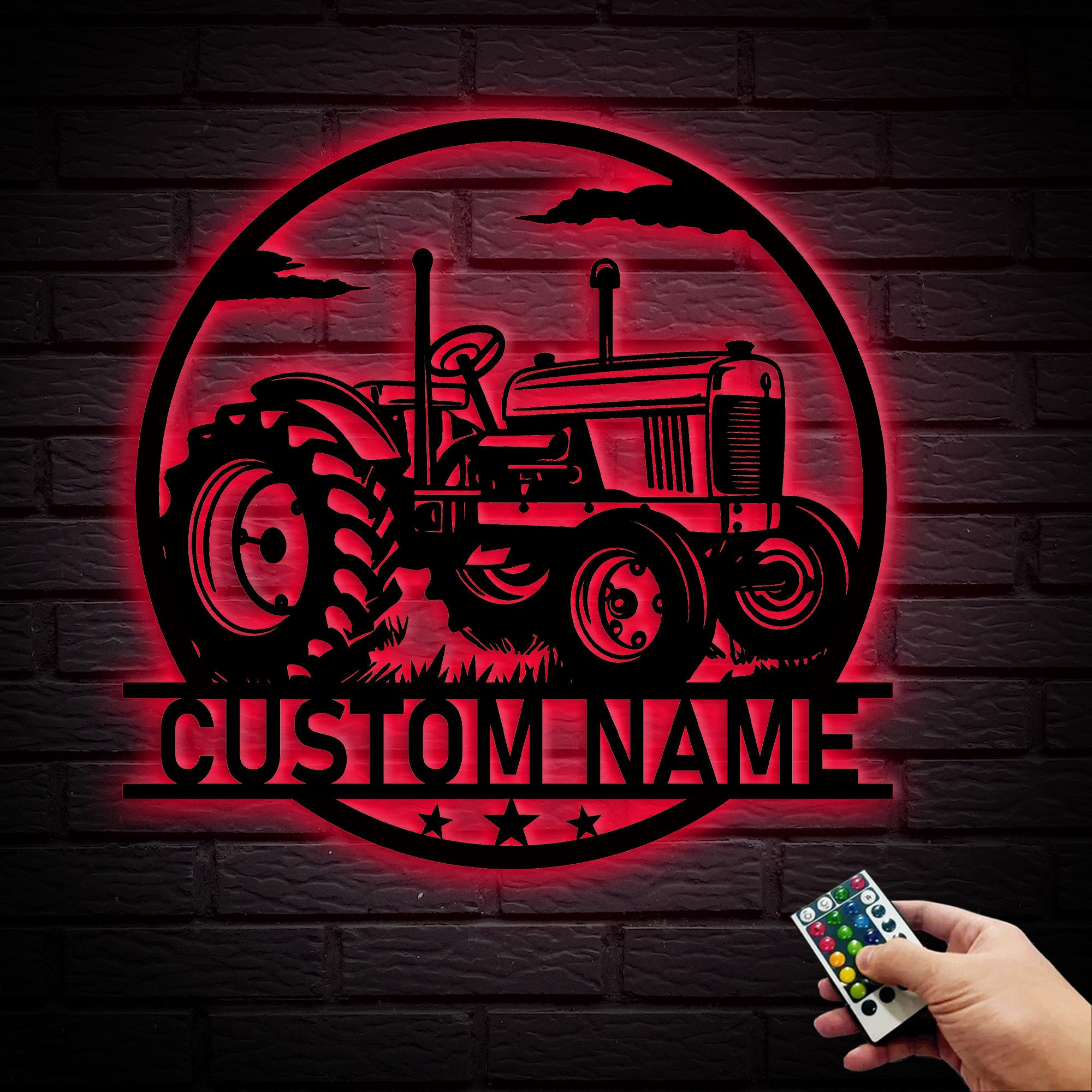 Custom Tractor Metal Wall Sign, Tractor Name Art, Decor for Room ...