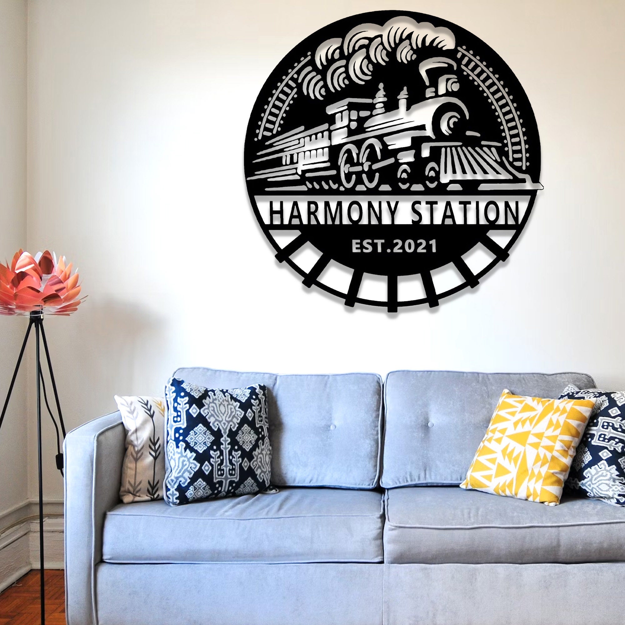 Custom Train Metal Wall Decor, Train Metal Sign, Personalized Train ...