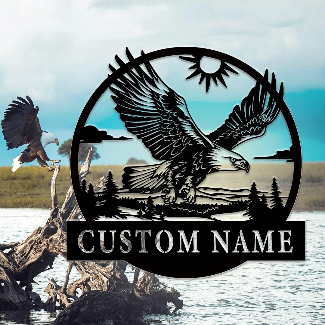 Eagle's Nest Metal Wall Art, Custom Eagle Metal Wall Sign, Custom Eagle ...