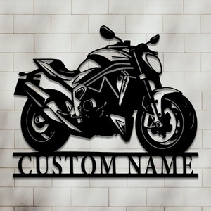 Custom Motorcycle Metal Sign, Motorcycle Wall Art, Motorcycle Metal ...