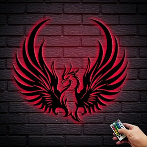 Phoenix Metal Wall Art, Custom Phoenix Metal Wall Decor, Phoenix Metal ...