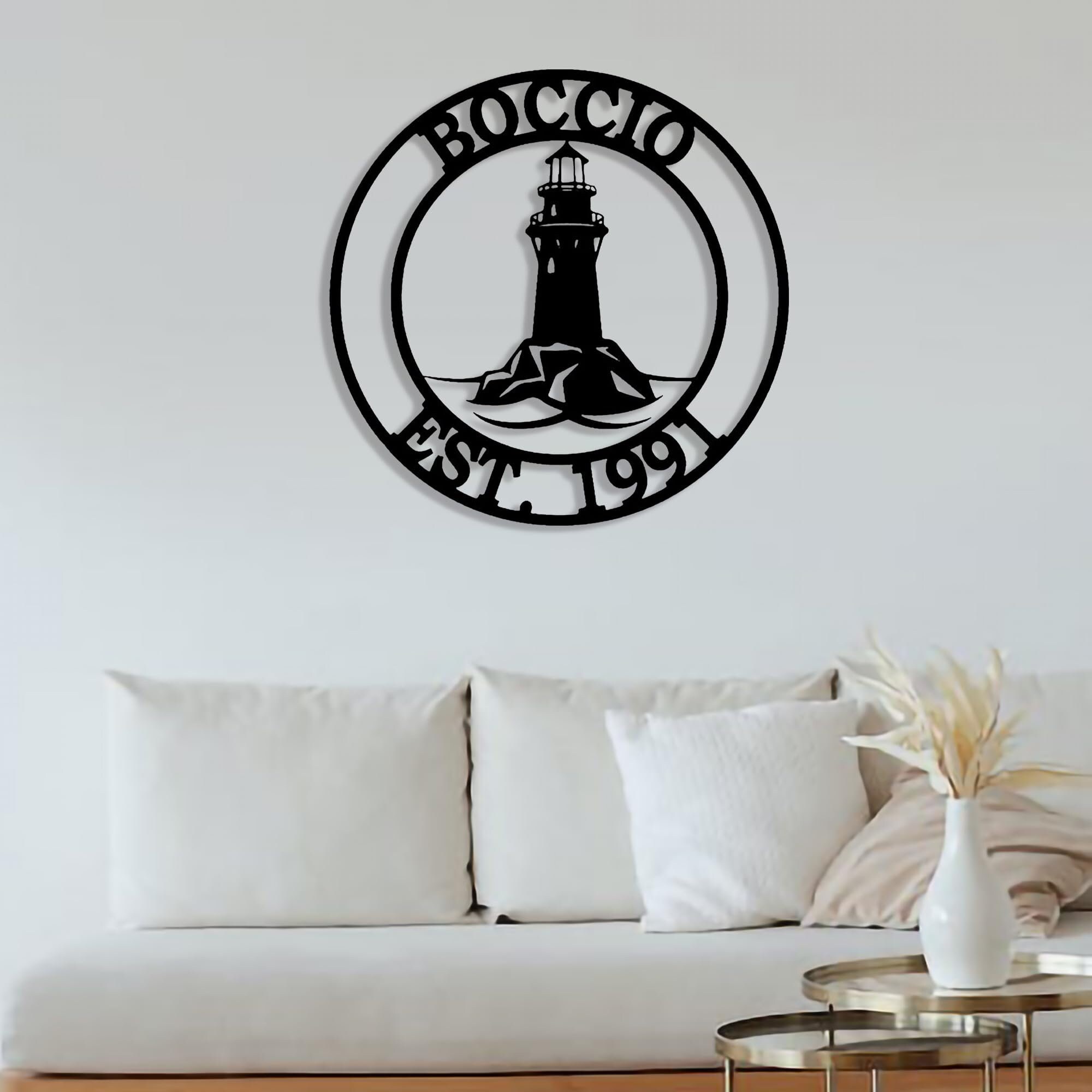Custom Lighthouse Metal Wall Sign Personalized Lighthouse - Etsy