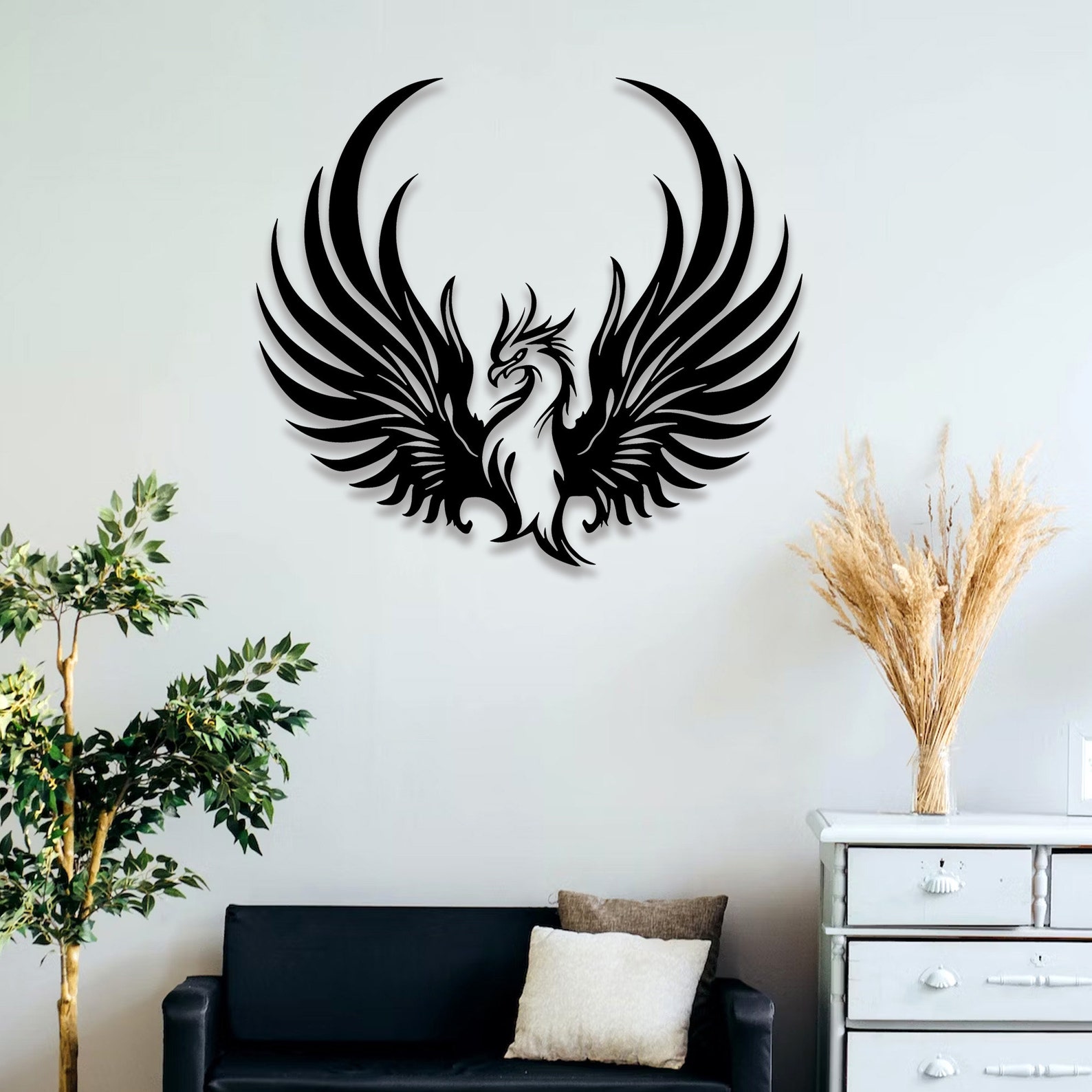 Phoenix Metal Wall Art, Custom Phoenix Metal Wall Decor, Phoenix Metal ...