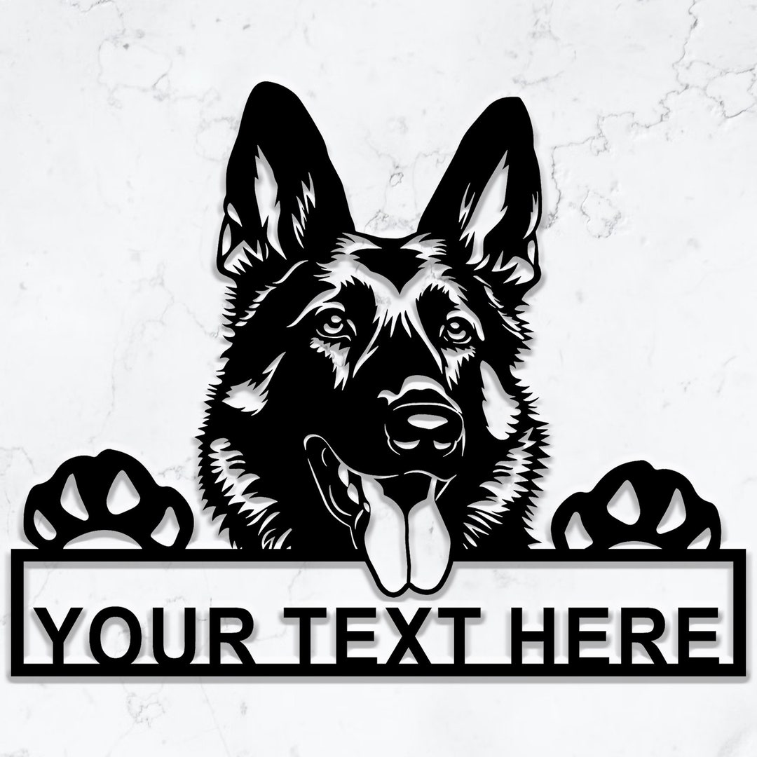 Custom German Shepherd Dog Metal Wall Sign, Decor for Room, Dog Metal ...