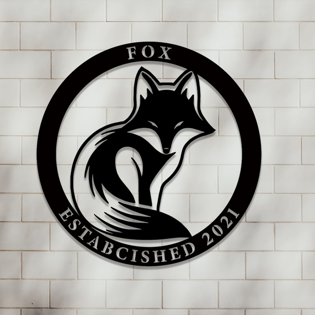 Personalisierte Fuchs Metall Zeichen: Individuelle Name Wand Kunst ...