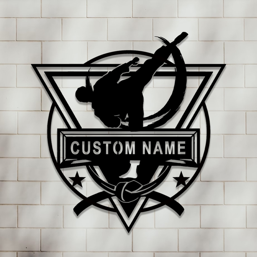 Personalized Karate Martial Metal Sign, Karate Martial Wall Art, Custom ...
