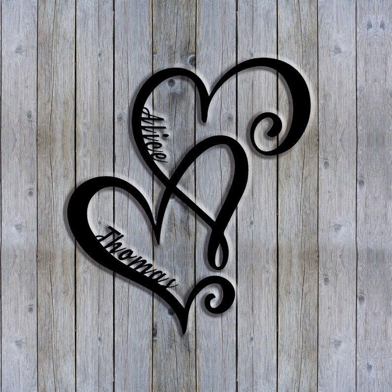Infinity Heart Metal Wall Decor Art Eternal Love Infinity - Etsy
