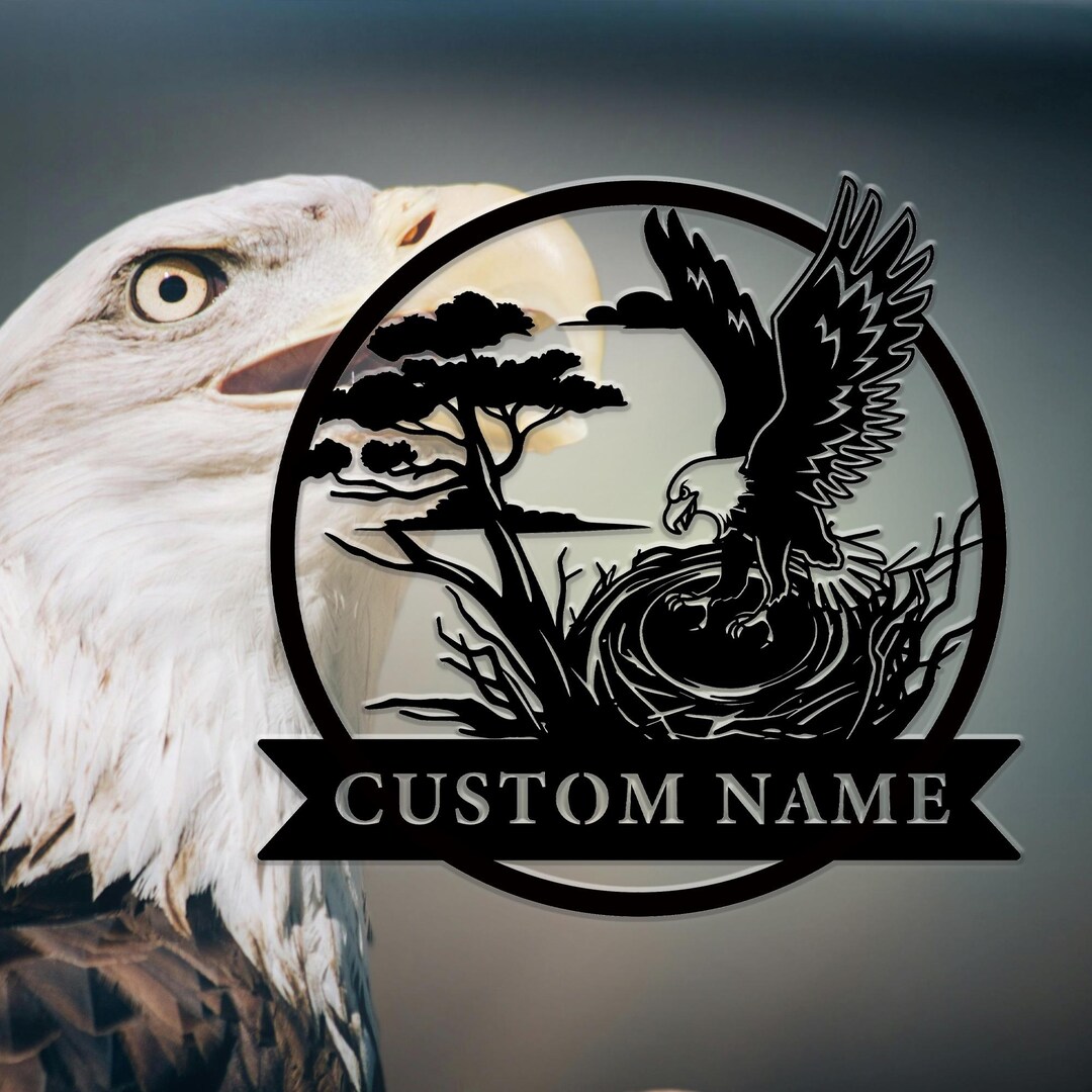 Eagle's Nest Metal Wall Art, Custom Eagle Metal Wall Sign, Custom Eagle ...