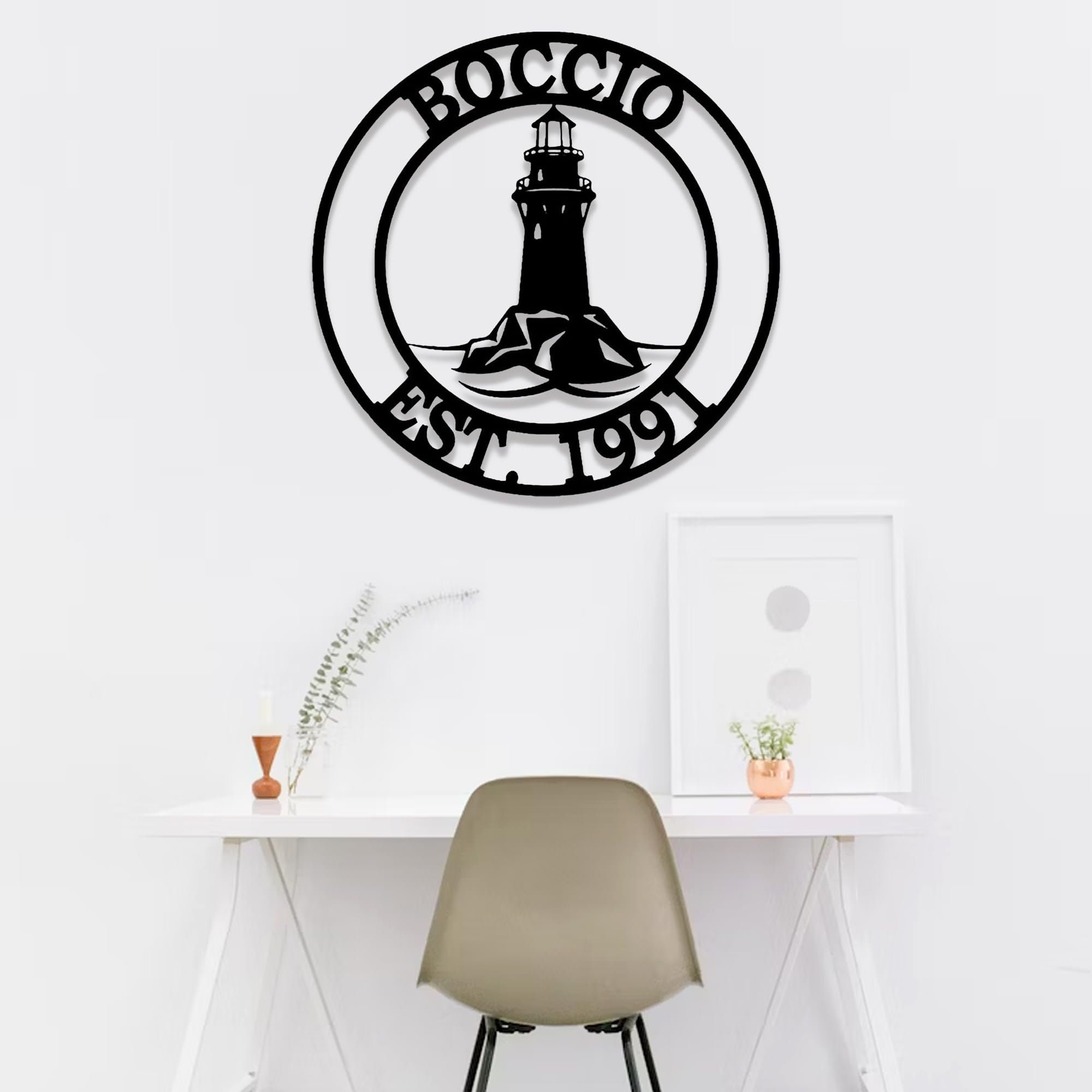 Custom Lighthouse Metal Wall Sign Personalized Lighthouse - Etsy