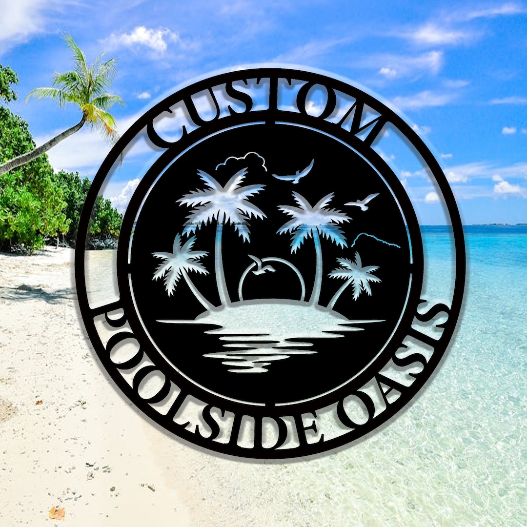 Custom Welcome to Our Patio Metal Wall Sign, Personalized Patio Name ...