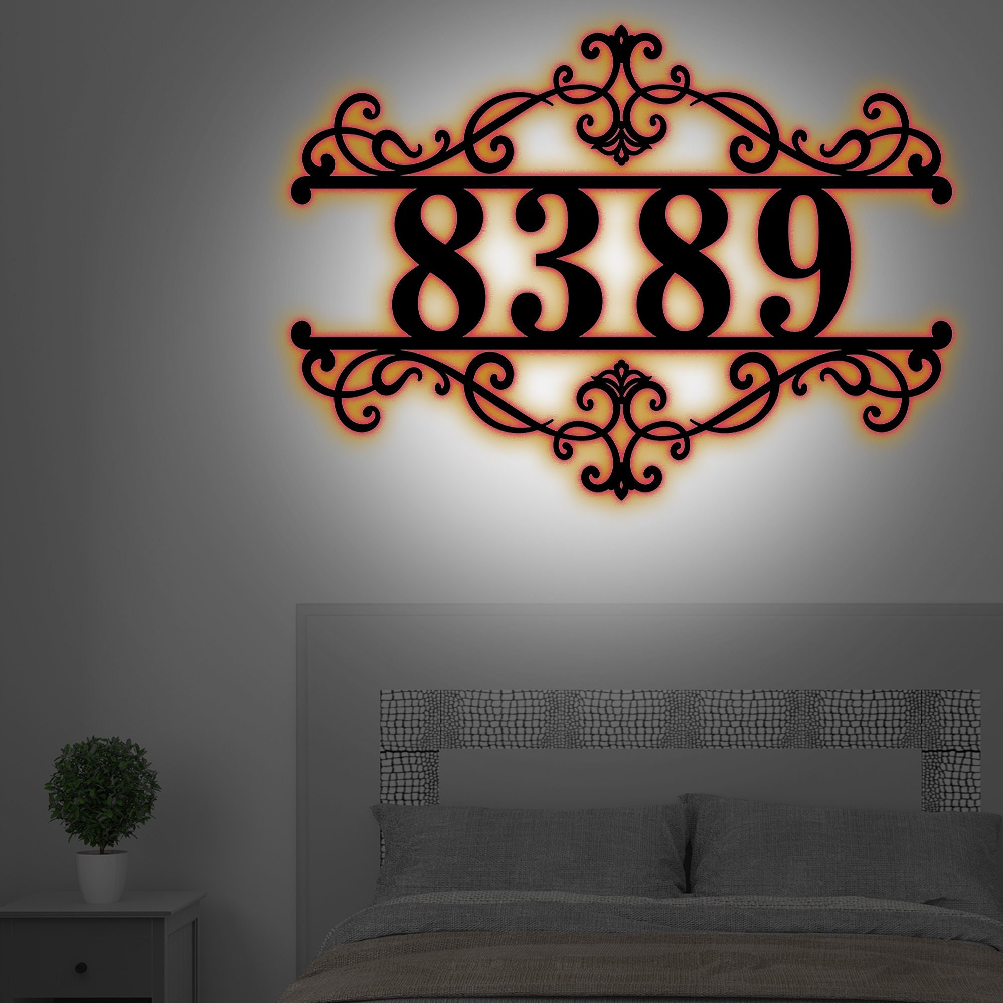 Custom Metal Address Plates, Personalized Modern House Numbers With ...