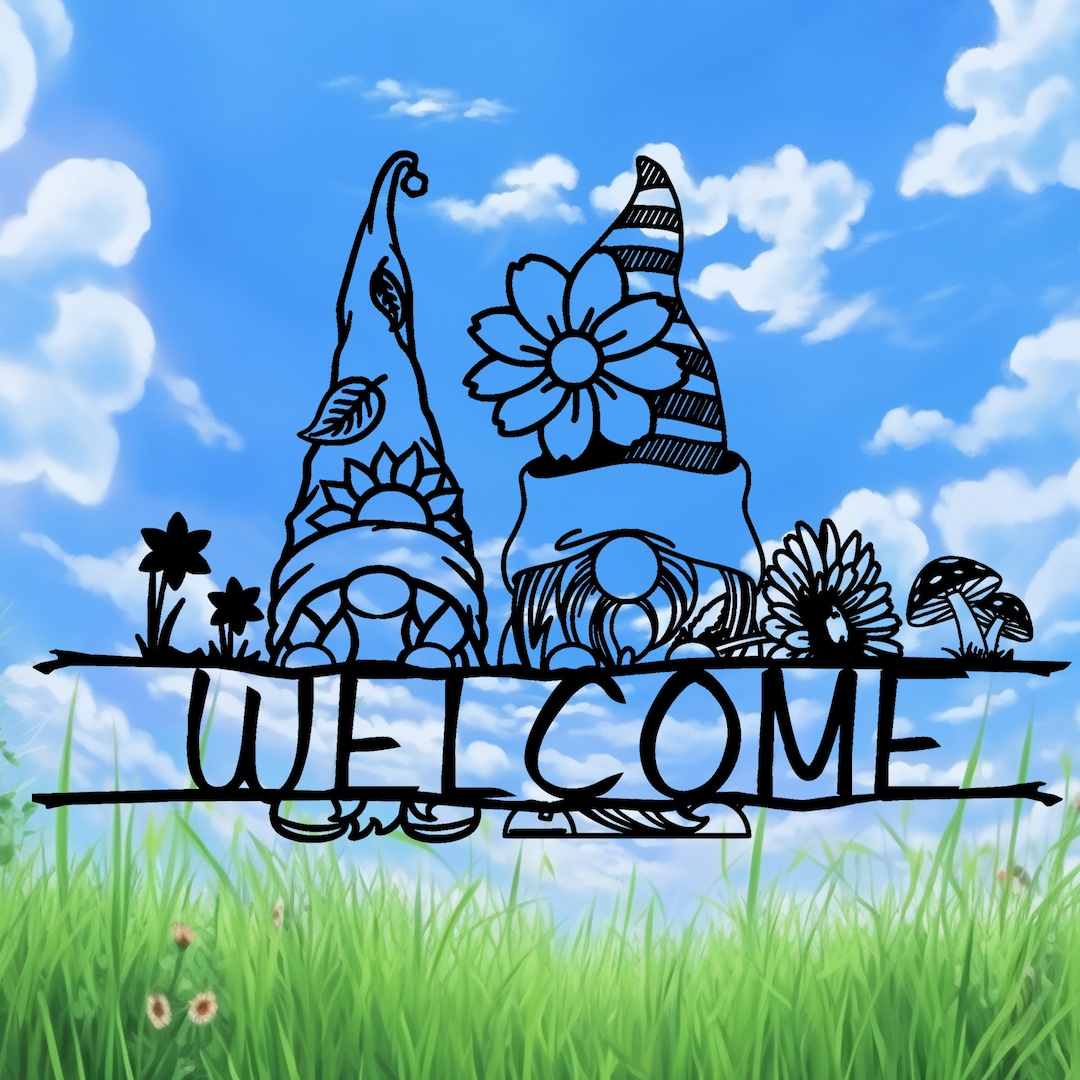 Custom Gnome Metal Sign, Personalized Gnome Garden Sign, Gnome Garden ...