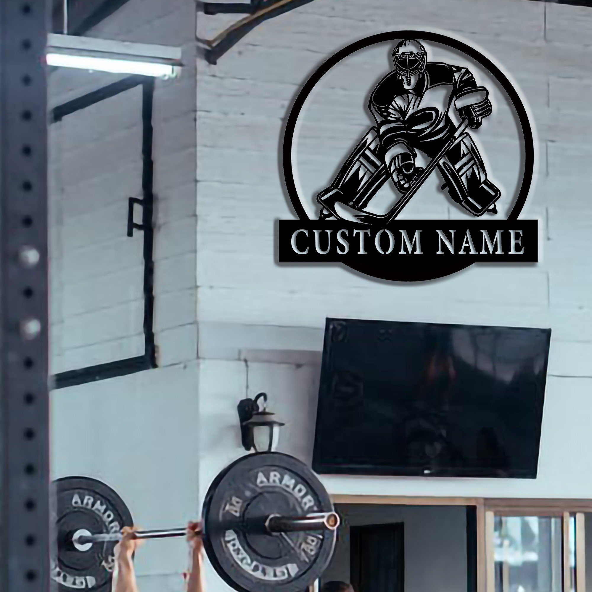 Custom Hockey Goalie Metal Wall Sign: Personalized Hockey Decor (8-24 ...