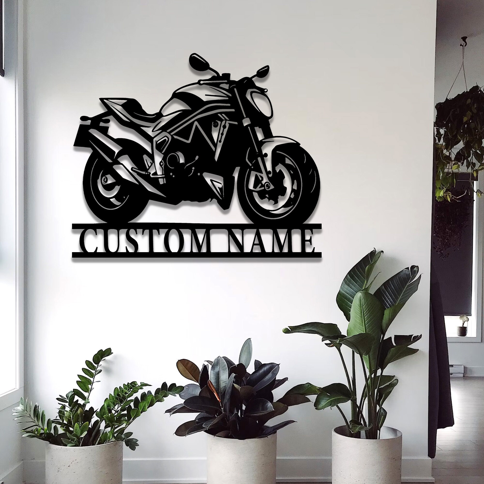 Custom Motorcycle Metal Sign, Motorcycle Wall Art, Motorcycle Metal ...