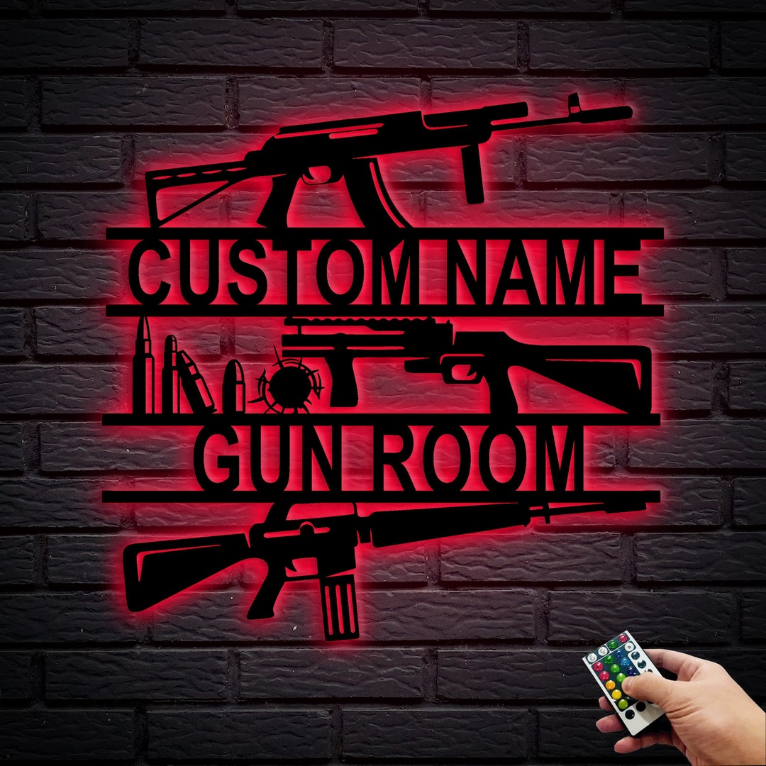 Custom Gun Metal Sign Personalized Gun Metal Wall Art Metal - Etsy