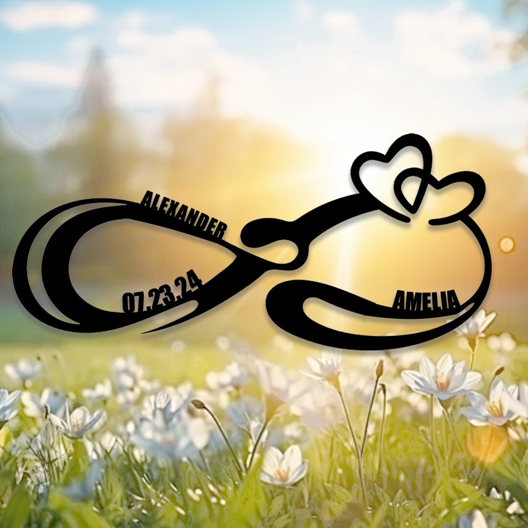 Custom Infinity Metal Sign, Infinity Heart Wall Art, Infinity Metal ...
