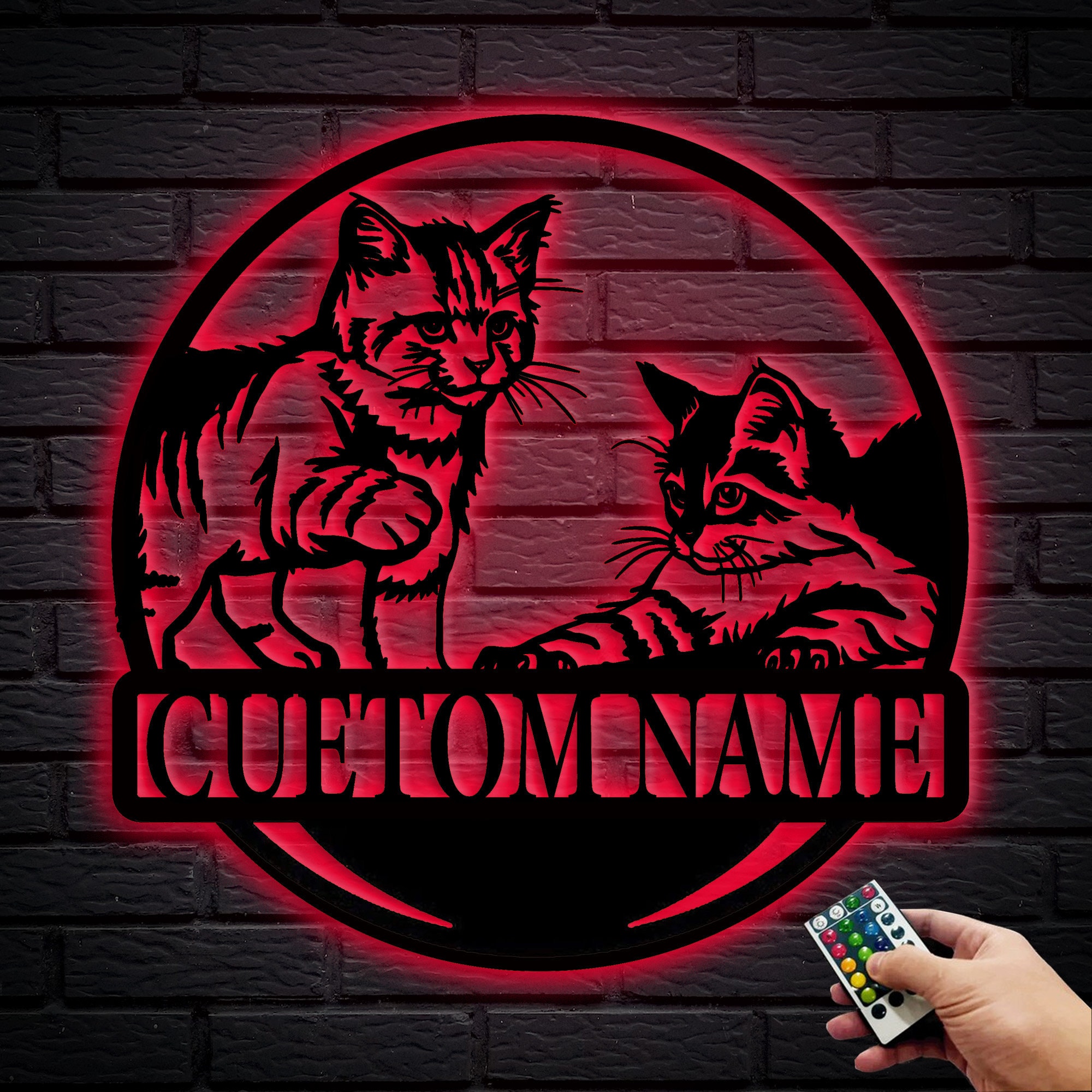 Custom Cat Metal Wall Sign, Custom Cat Metal Wall Art, Cat Wall Decor ...